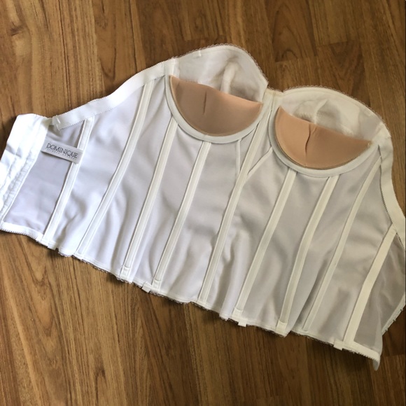 Dominique | Intimates & Sleepwear | Dominique White Satin Torsolette ...